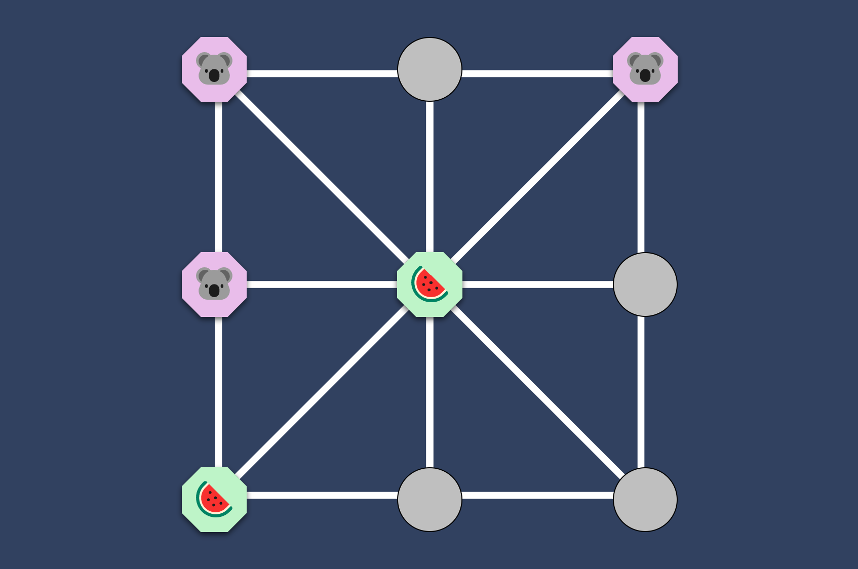 Play Three Men's Morris online